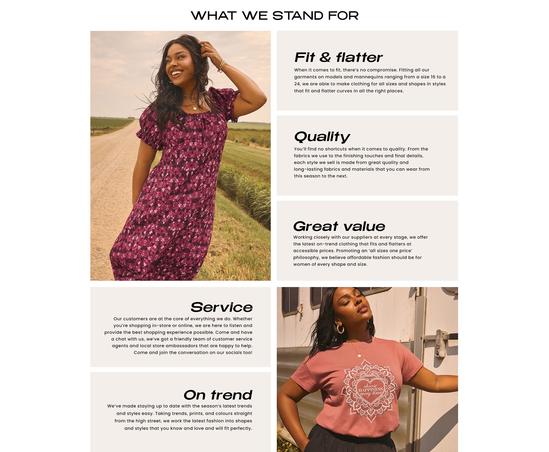 About Us | Yours Clothing